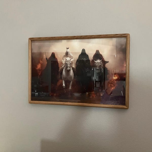 Four Horseman of the Apocalypse, Christian Wall Art, Christian Modern ...