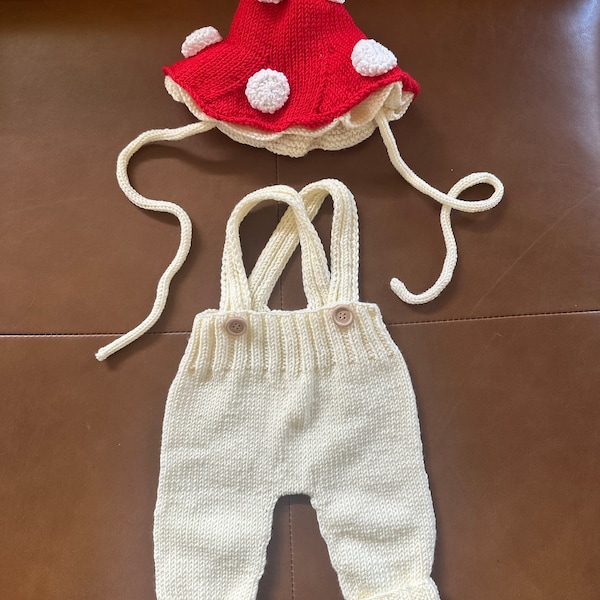 Knitting Pattern: Mushroom Hat for Baby, Mushroom Bucket Hat Knitting ...