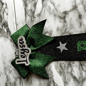 Pin Me Cheer Competition Tag Ribbons, Customizable Glitter Colors Add ...