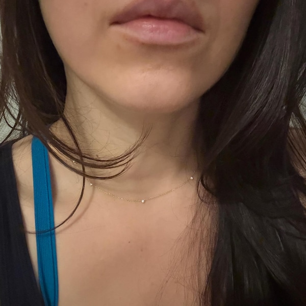 Gold Chain Necklace, Solid Gold Chain, Tiny Gold Chain, Dainty Gold ...