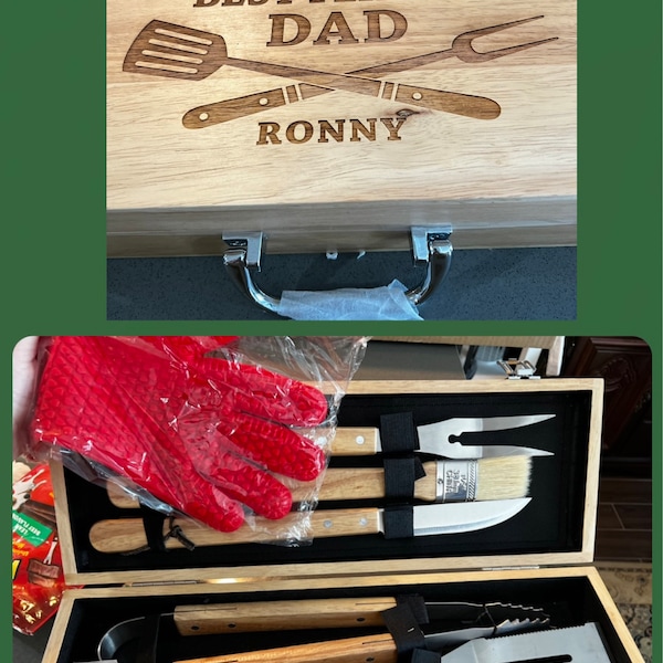 BBQ Set, Custom Grill Set, Personalized BBQ Set, Grill Set, Custom BBQ ...
