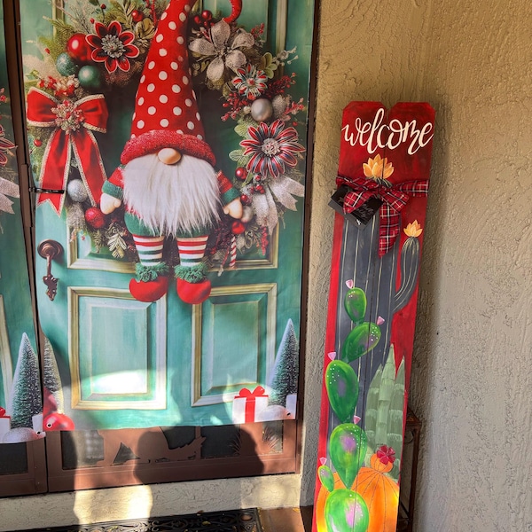 Robins and Cherry Blossom Spring Porch Sign - Whimsical Welcome Sign ...