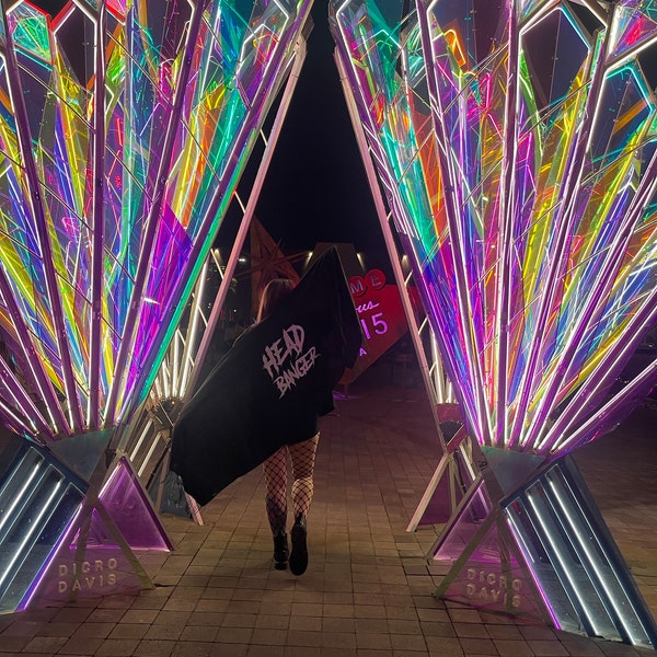 HEADBANGER PASHMINA - Festival Rave Scarf Wook Hippy Pash Unisex Colors ...