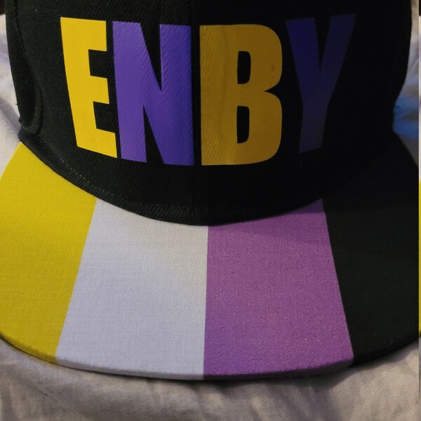 Nonbinary Pride Snapback Hat - Nonbinary Snapback, Nonbinary Hat, Transgender Hat, Nonbinary ...