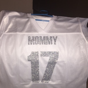 CUSTOM Ladies Football Jersey ANY Color Personalized GLITTER Numbers ...