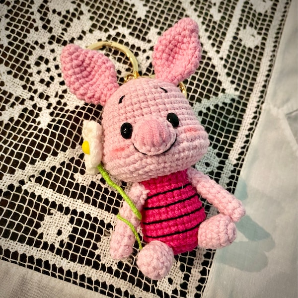 Crochetwinnie the Pooh Keychain/piglet Crochet Keychain/ Winnie Family ...