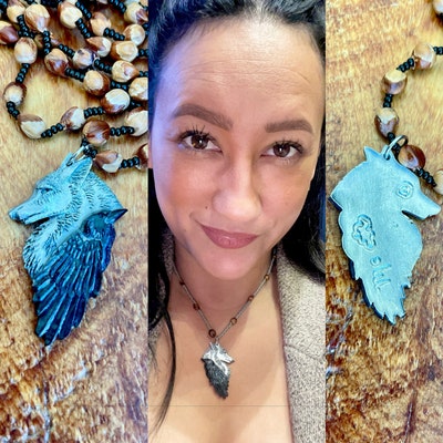 Ravenwolf.....hand Carved in Fine Pewter Black Raven - Etsy