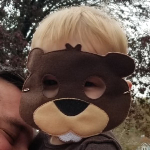 Beaver Woodland Animal Mask, Children's Mask, Adult Halloween Costume ...