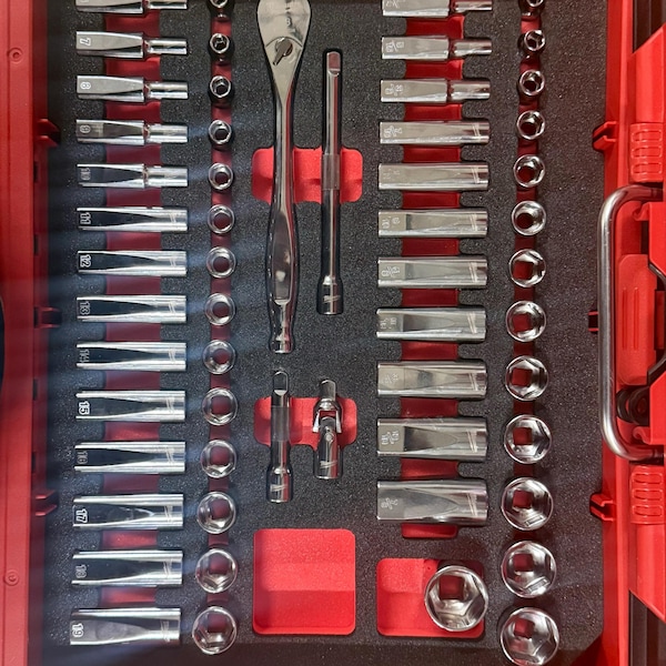 FOAM INSERT to Store Milwaukee Socket Set in a Milwaukee Packout 4 ...