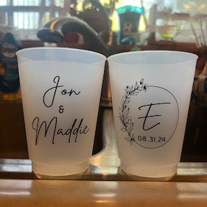 Personalized Wedding Cups, Frosted Cups, Shatterproof Frost Cups ...