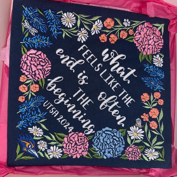 Embroidered Teachers Graduation Cap Topper Graduation Cap Decoration ...