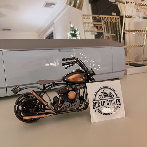 Handmade Scrap Metal Motorcycle Model: Copper Finish Biker Decor - Etsy