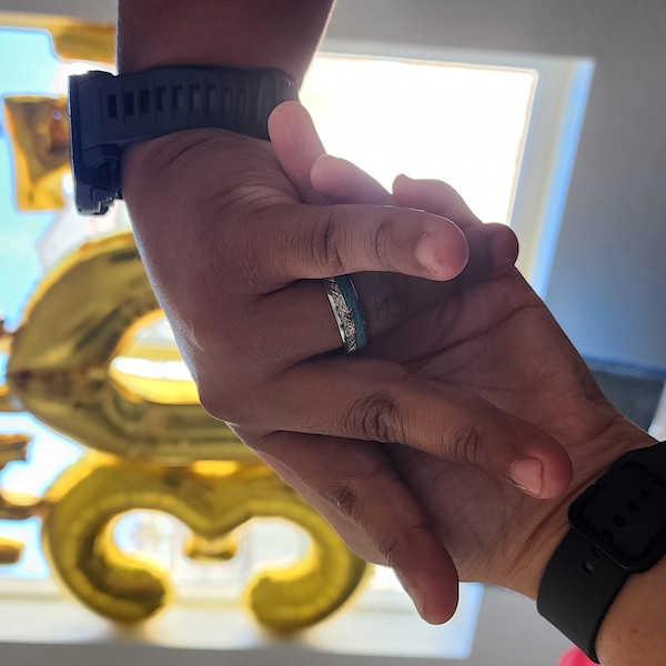 Engraved Tungsten Ring, Native American Ring, Southwestern Ring, Men's ...