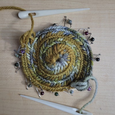 Beaded Stitch Markers Adjustable Size Double Sided Loops for - Etsy