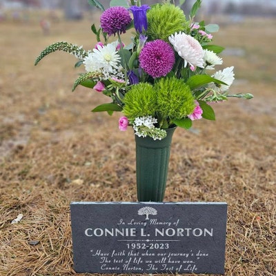 Custom Memorial Gray Slate Stone, Personalized 6x12 12x12 12x18 12x24 ...