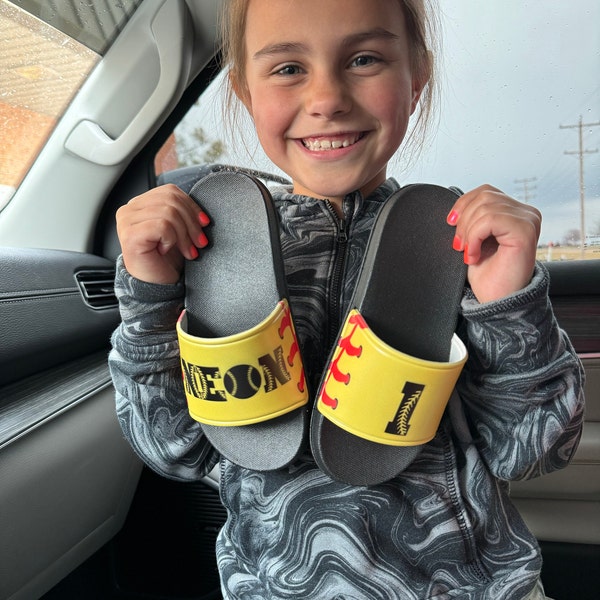 Custom Soccer Slides Flip Flops Sandals, Personalized Soccer Sandals ...