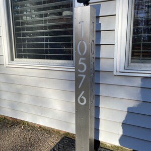 43 Tall Custom Steel Address Sign Solar Powered LED - Etsy