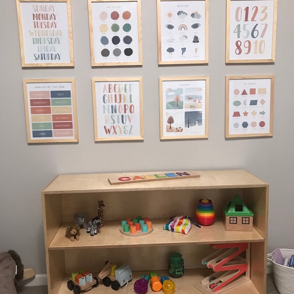 Rainbow Classroom Decor, Set of 8 Classroom Prints, Educational Prints ...