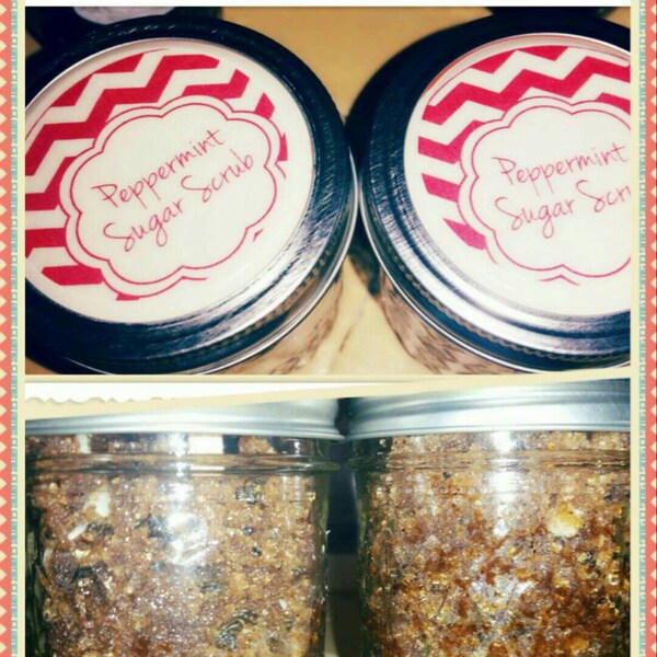 Printable Peppermint Sugar Scrub Mason Jar Label | Chevron Body Scrub ...
