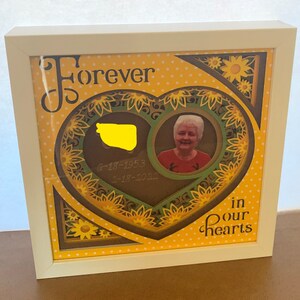 CUSTOMIZABLE 3D MEMORIAL Shadow Box Svg for Cricut for | Etsy