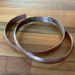 Copper Brass Plaited Three Metal Bracelet Handmade Plaited - Etsy