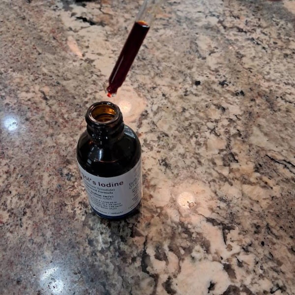 Lugol's Iodine 5% Strong Solution: 2 Oz Bottle With Dropper - Etsy