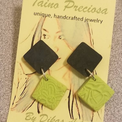 Jewelry TAINO PRECIOSA Cacique and Men Taino Symbols Polymer Clay ...