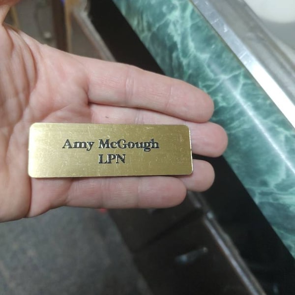 Personalized Name Tags Custom Laser Engraved Name Badges for School ...