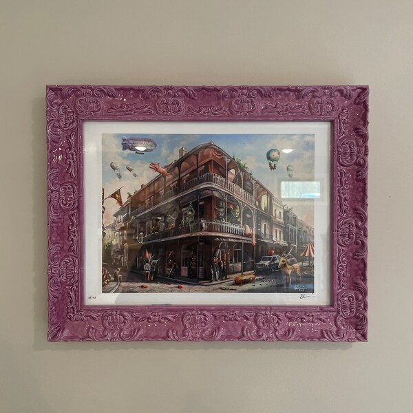 Victorian Picture Frames Pink Purple Glossy Lacquer Ornate Funky ...