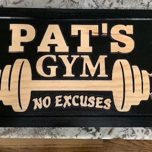 Personalized Gym Name Sign Custom Home Gym Workout Room Sign Gifts for ...