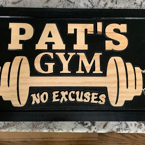 Personalized Gym Name Sign Custom Home Gym Workout Room Sign Gifts for ...