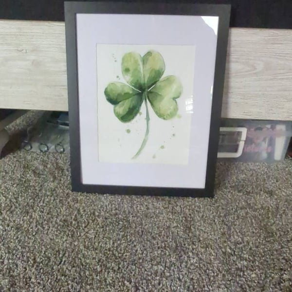 Shamrock Painting Shamrocks Watercolor Art Print Ireland Wall Art Irish ...