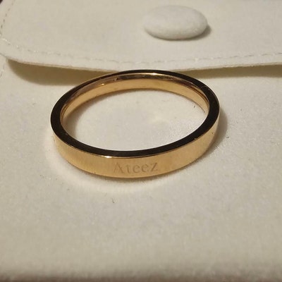 ATEEZ RING/ Personalized Ring, Kpop, Atiny, Subtle Engraved Ring ...
