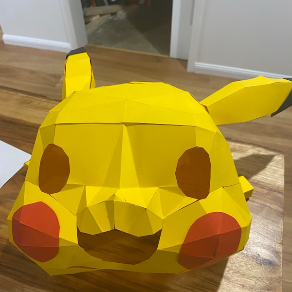 Pikachu Paper Mask - Etsy