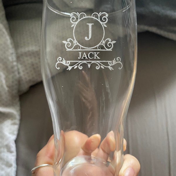 Personalised Pint Glass Custom Beer Glass Engraved Glass Gift Any ...