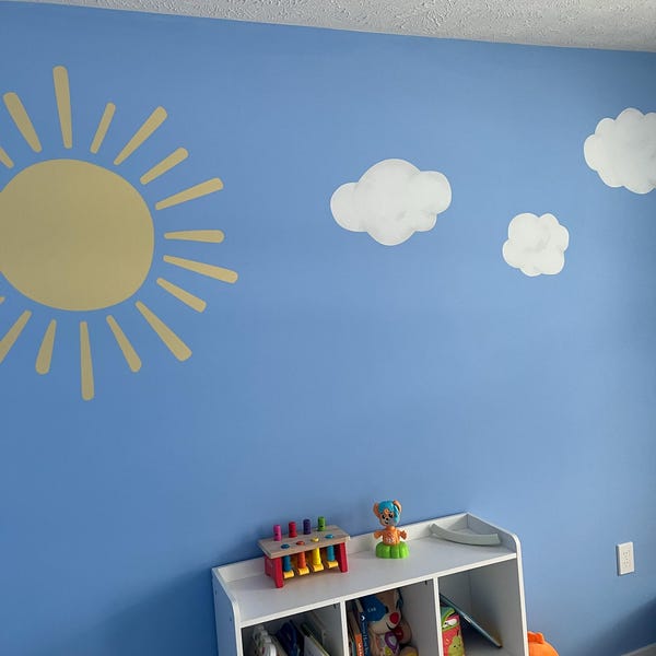 Sunshine Wall Decals, Set of 20 Individual Sunbursts, Cute Kids Room ...