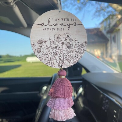 CHRISTIAN CAR CHARM Rear View Mirror Charm Car Accessories Rear View ...