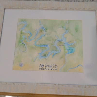 Florida Keys Watercolor Map - Etsy