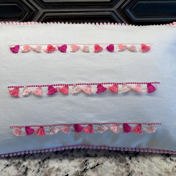 Fringed Bottom Border Fringe Tassel Machine Embroidery Designs Towel ...