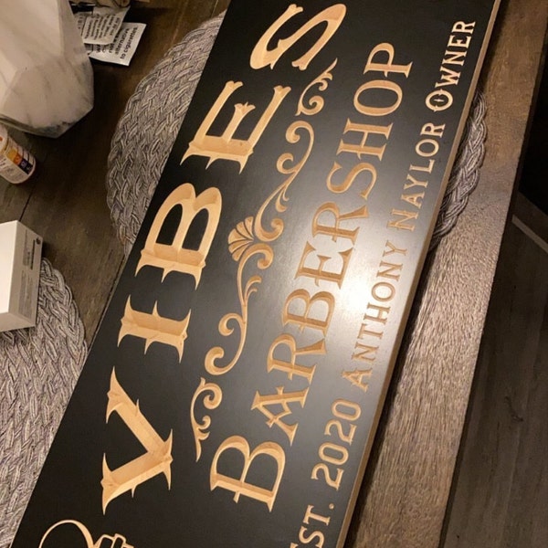 Barber Shop Sign Barber Gifts Custom Business Sign Personalized Man ...