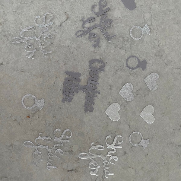 She Said Yes Confetti, Engagement Party Confetti, Bridal Confetti ...