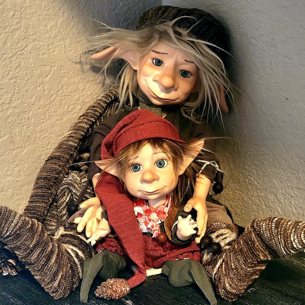 Tiny Elf, Forest Elf, Wandering Elf: ARION Handmade Porcelain Doll ...
