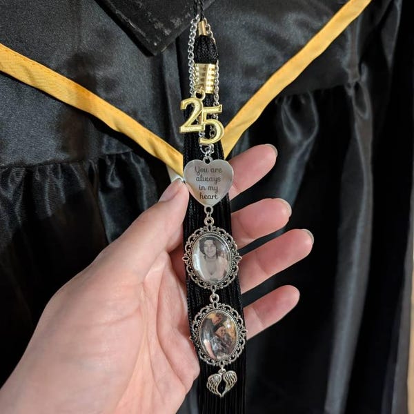 Memorial Modern Personalized Photo Collage Graduation Cap Topper ...