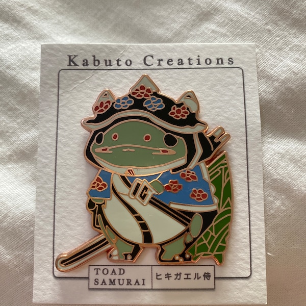 Toad Samurai Pin // Enamel Pin-toad Enamel Toad Samurai Enamel Pin-toad ...