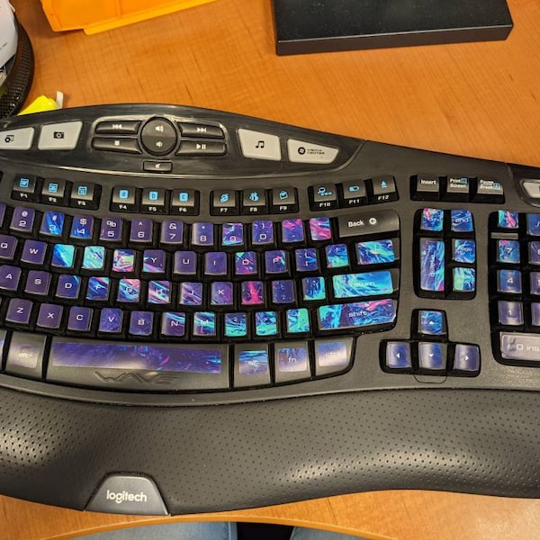 Mechanical Keyboard Vinyl Decal Kit Cherry MX Keycaps PC Vinyl Decals ...