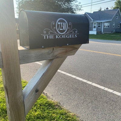 House Number Door Decal, Family Name Wall Decal, Last Name Decals ...