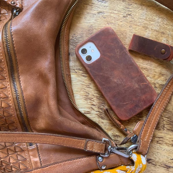 Custom Tumbled Phone Case, Tan Phone Cover, iPhone 14, 13, 12, 11, Pro ...