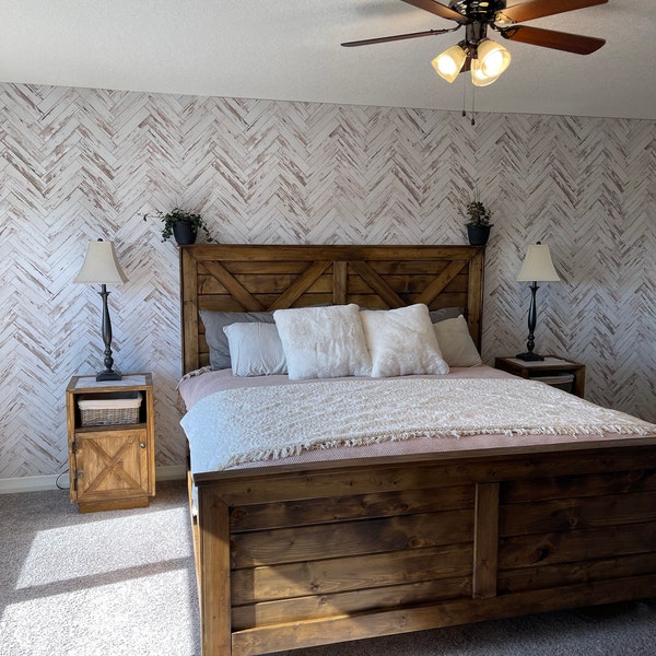 Herringbone - Self Adhesive Wallpaper Removable Repositionable ...