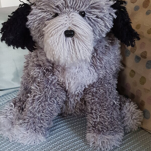 Knitted Shaggy Doggy Toy Pattern Digital Download Vintage Knitting ...