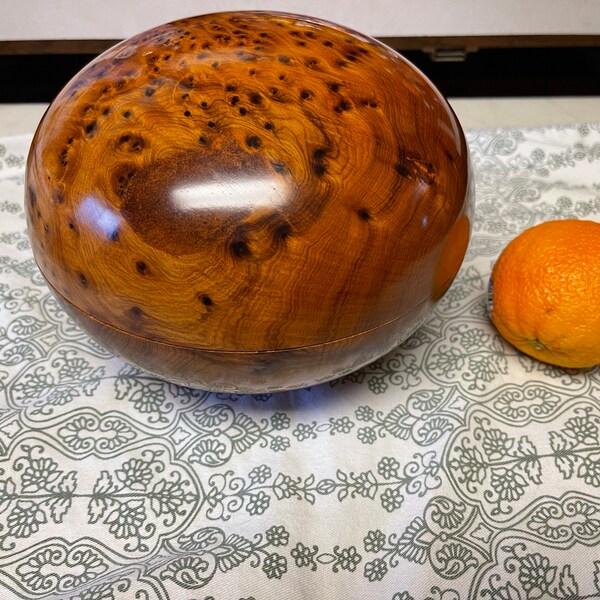 New Pebble Box Wooden Jewelry Box, Pebble Box Thuya Wood Grain Knots ...